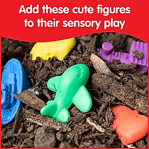 edxeducation Transport Counters - Mini Jar - Set of 36 - Learn Counting, Colors, Sorting and Sequencing - Hands-on Math Manipulative for Kids