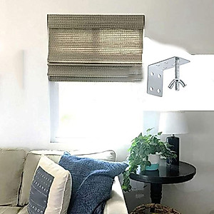 BOOHAO 4 pcs Roman Shade Wall L Bracke Mounting Installation L-Brackets for Roman Shade Home Window Drapery Bracke