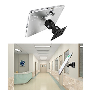 WeSTRUGGLE on Wall Mount Bracket for iPad 9.7"(6th,5th,Gen.), 9.7" Air1&2,9.7" Pro,Excluding 9.7"(1th,2th,3th,4th,Gen.),with Lock, Multi Angle,(Silver)
