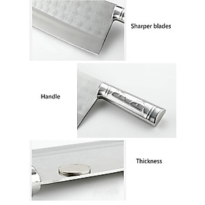 SUENOS Meat Cleaver 8.5 Inch Cleaver Knife, Stainless Steel Chinese Butcher Knife, Vegetable Knife For Home Kitchen And Restaurant