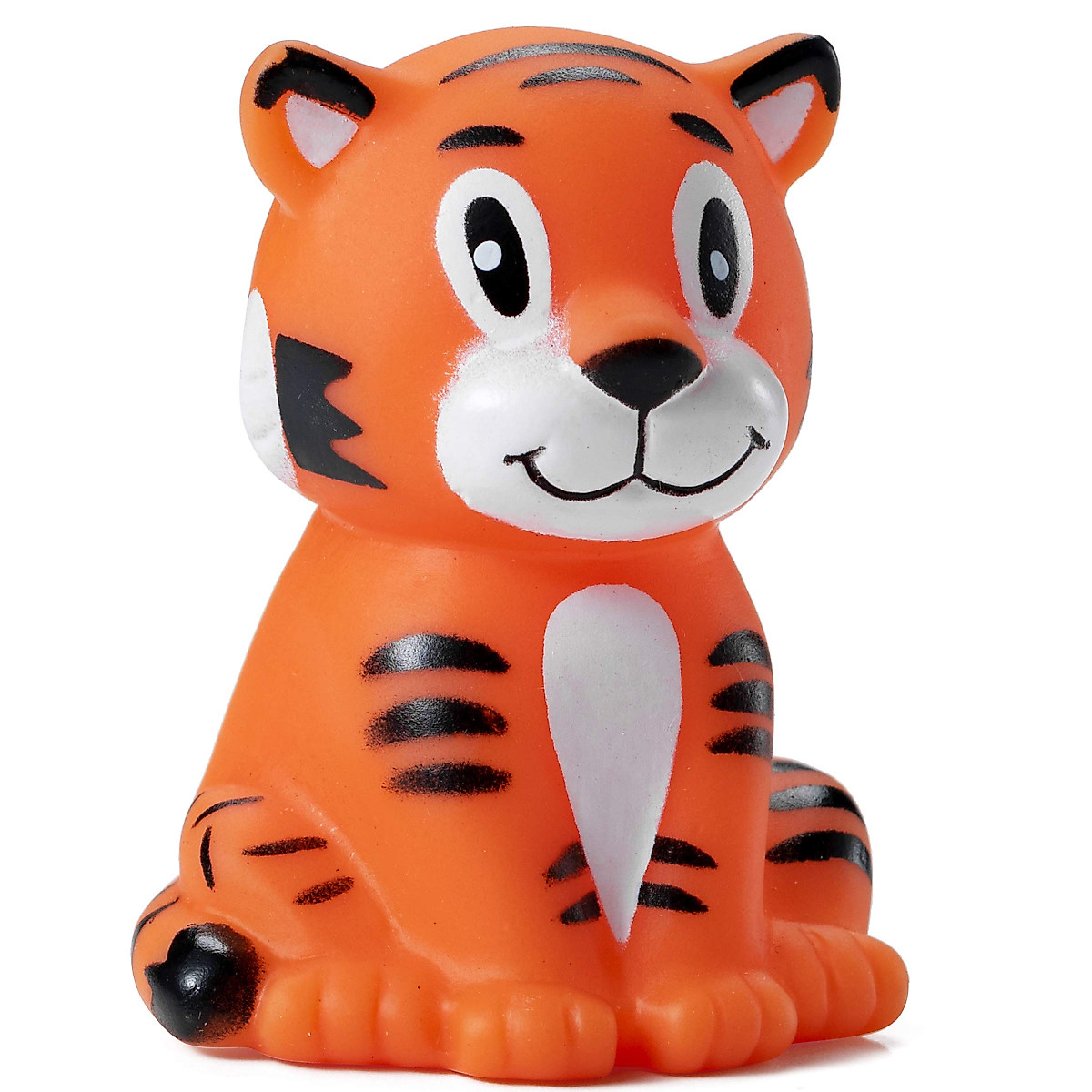 Mini Zoo Animals - (Pack of 12) Vinyl Rubber Jungle Safari Animal Figures, Squeezable Bath Tub Toys for Kids, Baby Shower, Birthday Party Supplies, Favors, Cake Decor, Table Decorations