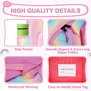 VASCHY Unicorn Backpack for Little Girls, Cute Rainbow Glitter Lightweight Water Resistant Preschool Backpack for Kids,Toddlers Kindergarten School Bag