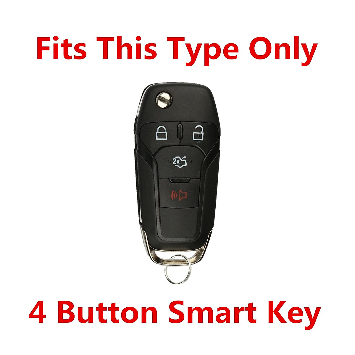 Ford Fusion Key Fob Cover：Key Shell Fit for Ford Fusion Keyless Remote Case Replacement 2013 2014 2015 2016 | |n5fa08taa 164r7986 (Red)