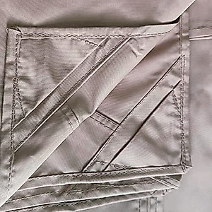 8' x 5' Grill Gazebo Replacement Canopy, Replacement Canopy Top Cover, Double Tiered Replacement Canopy, BBQ Gazebo Roof Top, Beige