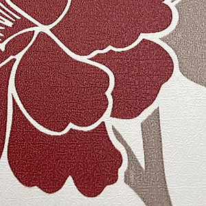 Yifely Red Peony Shelf Liner Self-Adhesive Furniture Paper Old Dresser Drawer Decor Sticker 17.7 Inch by 9.8 Feet