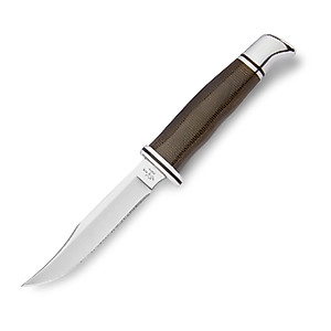 Buck Knives 102 Woodsman Pro Fixed Blade Hunting Knife, 4" S35VN Stainless Steel Blade, Micarta Handle