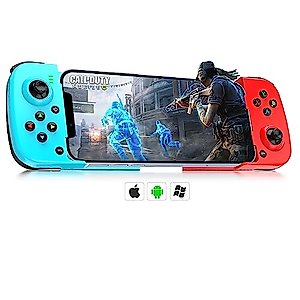 arVin Bluetooth Controller for iPhone 14/13/12/11, iPad, MacBook, iOS, Wireless Gamepad for Android Samsung Galaxy S22/S21/S20, TCL, Tablet, PC Game Joystick, CODM, Genshin Impact -with Back Button