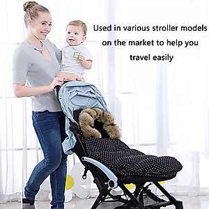 Baby Sleeping Bag Winter Keep Warm Baby Stroller Bunting Bags for 0-3 Year-old Universal Baby Stroller Sleeping Bag Footmuff Outdoor Thick Warm Infant Stroller Sleeping Blanket (Pink)