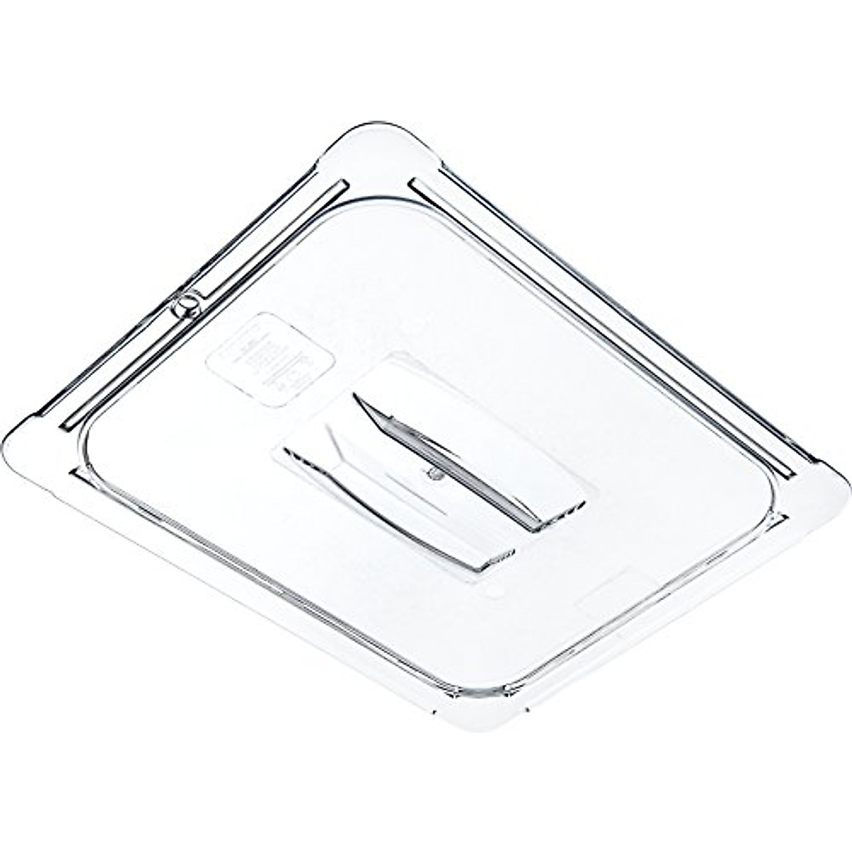 Carlisle FoodService Products 10230U07 StorPlus Half Size Polycarbonate Universal Handled Food Pan Lid, Clear