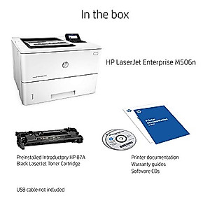 HP Laserjet Enterprise M506n Laser Printer with Built-in Ethernet (F2A68A) (Renewed)