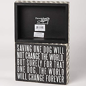 Primitives by Kathy 23059 Classic Box Sign, Saving One Dog