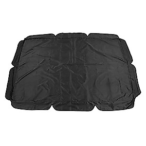 Swing Canopy Replacement, Swing Canopy UV Prevention Silver Coated Waterproof 600D Oxford Cloth for Balcony Black