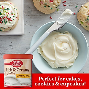 Betty Crocker Rich & Creamy Gluten Free Creamy White Frosting, 16 oz. (Pack of 8)