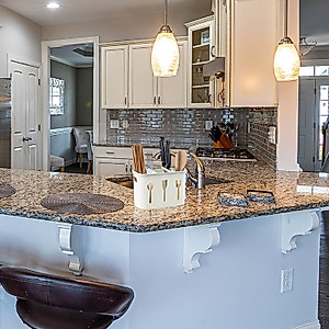 Cabilock Flatware Holders Kitchen Utensil Caddy Plastic Chopsticks Holder Drying Rack Basket Fork Spoon Drain Storage Holder Cup Pot for Kitchen Accessories Sink Cutlery Drainer