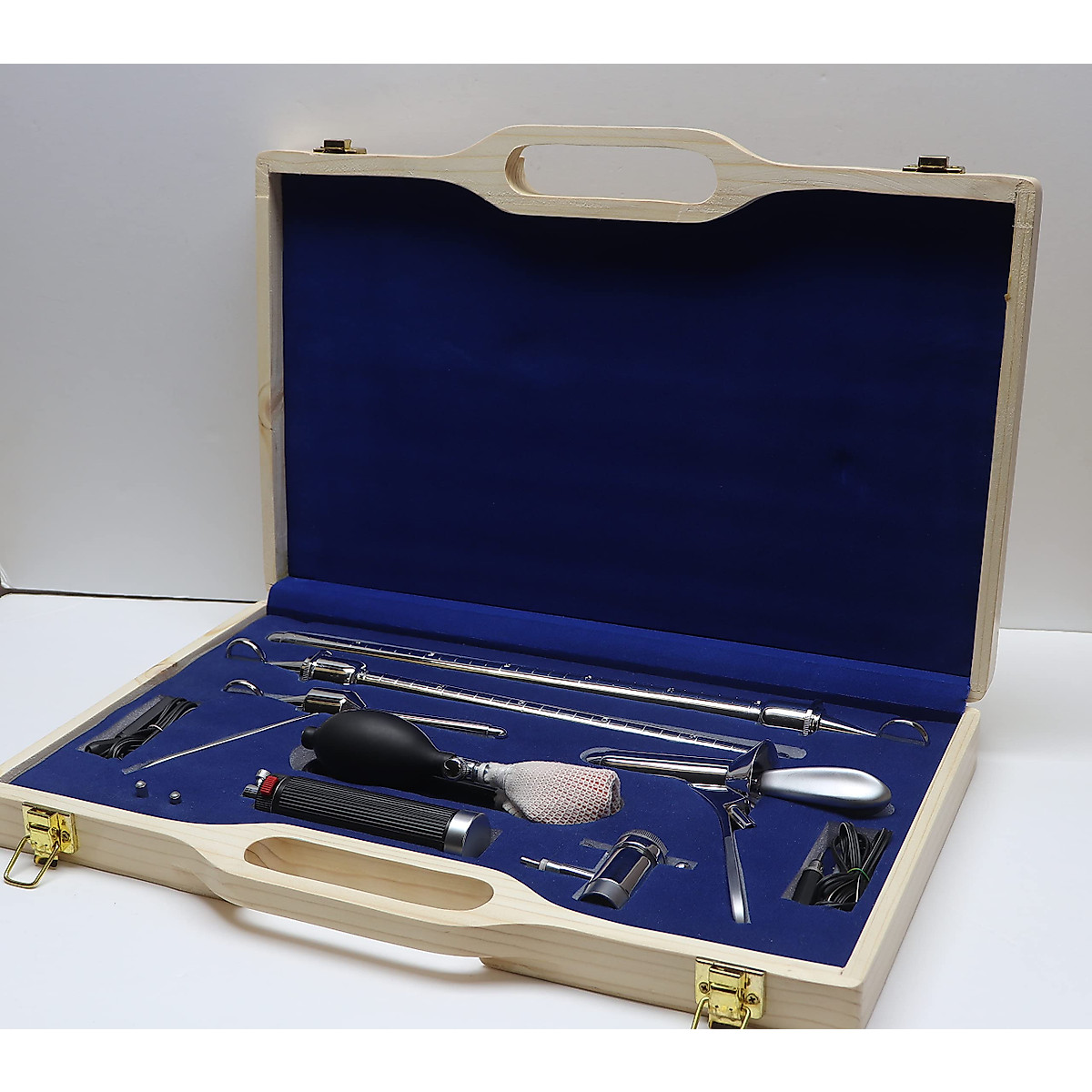 O.R Grade Electric Sigmoidoscope Set for OB/Gynecology/Sigmoidoscopy/Rectal with Wooden Box