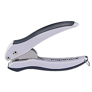 Bostitch Office EZ Squeeze One-Hole Punch, 10 Sheet Capacity, Lightweight, Gray/Blue (2402)