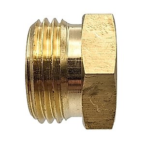 GRIDTECH Brass Garden Hose Adapter Fitting, 1/2” NPT Female Threads and 3/4" GHT Male Connector, shower pipe arm handshower adapter, Heavy-Duty High-Pressure Support, Rust and Corrosion Resistant
