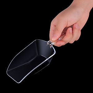 Shappy 4 Pieces Ice Scoop Multi-Purpose Kitchen Scoops Bath Scoops, Clear Food Popcorn Snack Candy Sugar Scoop for Kitchen Bar Party Wedding (7.8 Inch Long)(8 Pcs)