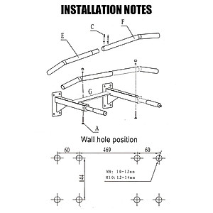 KDFJ Doorway Pull Up Bar, Wall Mount Pull Up Bar, Home Gym Workout Chin Push Up Pull Up Training Bar Sport Fitness Sit-ups Fitness Equipment-Black