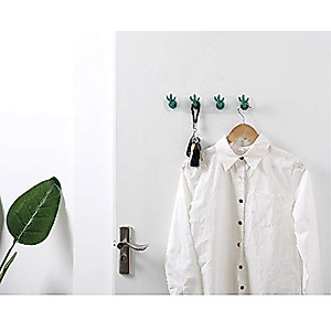 Cactus Wall Hooks, Coat Rack Wall Mounted Hanger Hat Hooks Robe Hook Entryway Wall Hangers Hooks Modern Decor Wall Decoration for Coats, Hoodies, Hats, Scarves, Purses, Bath Towels, Clothing