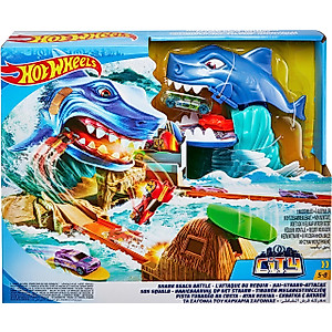 Hot Wheels City Shark Beach Battle Play Set Multicolor