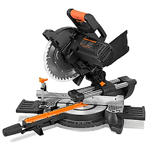 WEN MM1011 15-Amp 10" Single Bevel Compact Sliding Compound Miter Saw with Laser