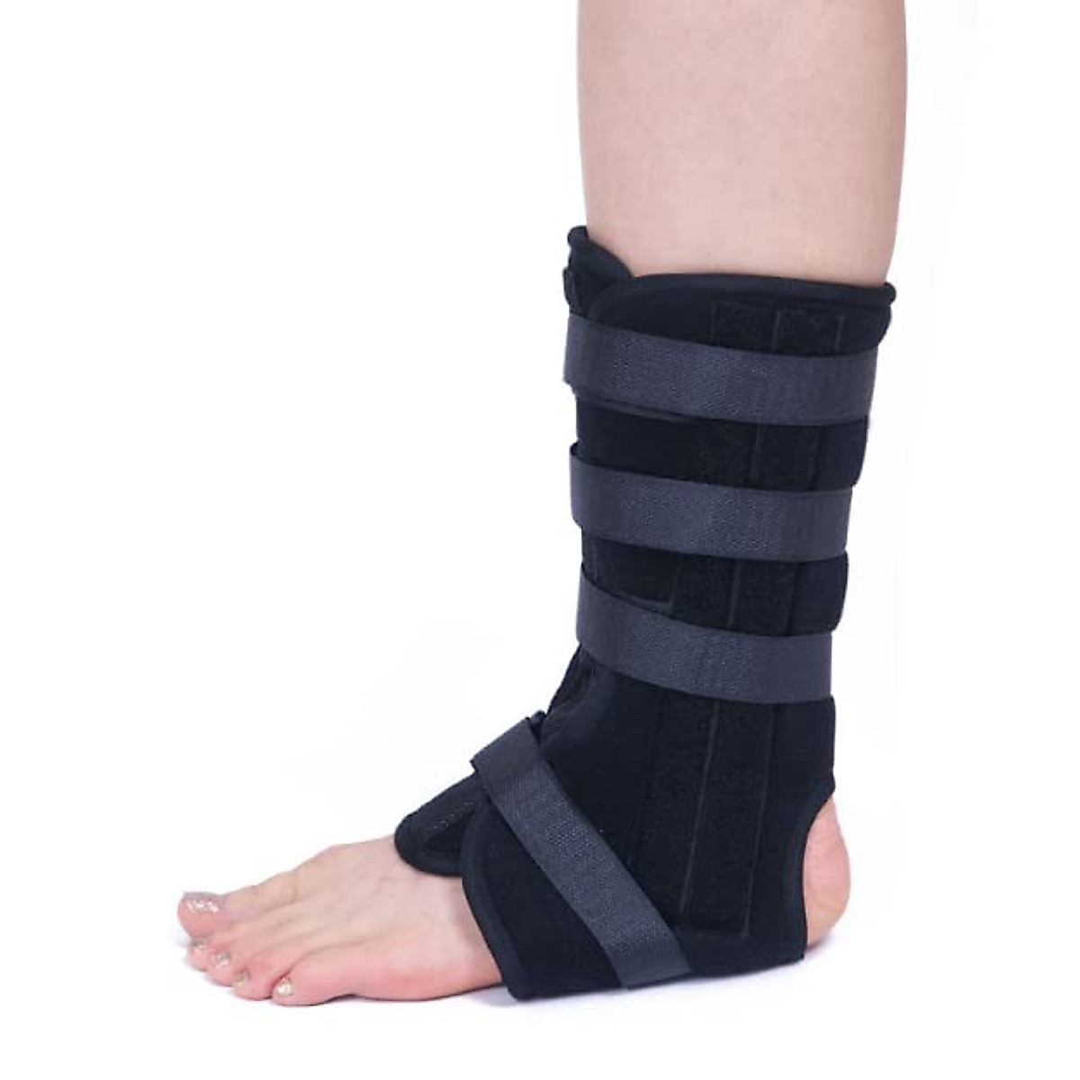 Ankle Support Brace Ankle Brace Stirrup Ankle Splint Adjustable Rigid Stabilizer for Sprains Tendonitis, Post-Op Cast Support and Injury Protection for Women Men Ankle Stabilizer Brace Stirrup Splint