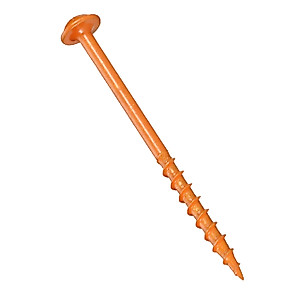 ARMOR TOOL Pocket Hole Screws - 2-1/2" Coarse Thread Joinery Screws 50 Pack with Orange Color Coat & Square Drive - AW-C-250-050