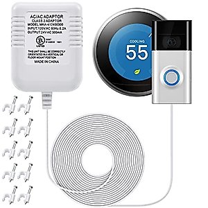 Hotop 24 Volt C Wire Adapter for Smart Thermostat, UL Listed 16.5ft Long Power Connector C Wire for All Versions of Smart Thermostat Compatible with Nest, Honeywell, Ecobee, Wyze, Sensi