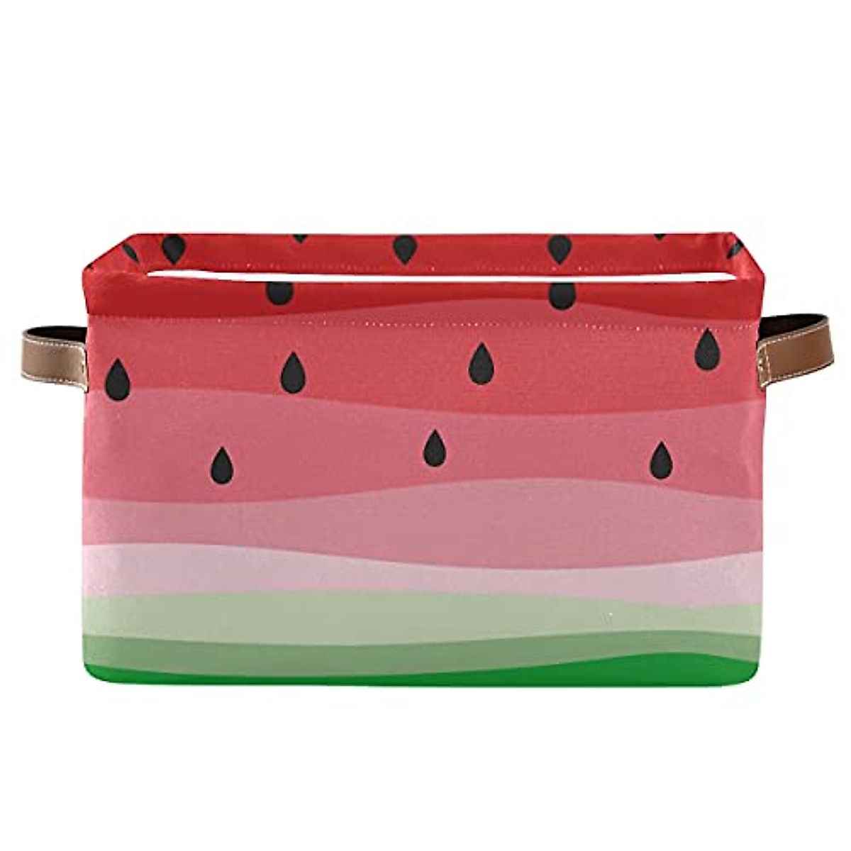 Rectangular Storage Bin Fresh Fruit Watermelon Basket with Handles - Nursery Storage, Laundry Hamper, Book Bag, Gift Baskets