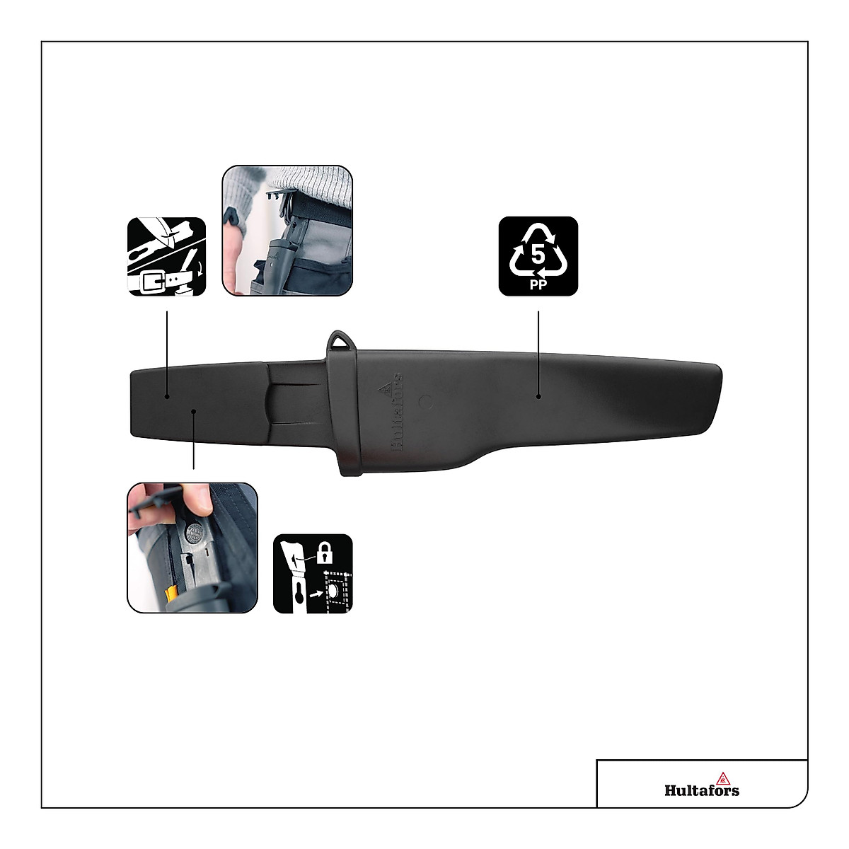 Hultafors Craftsmans Knife HVK BIO with Holster