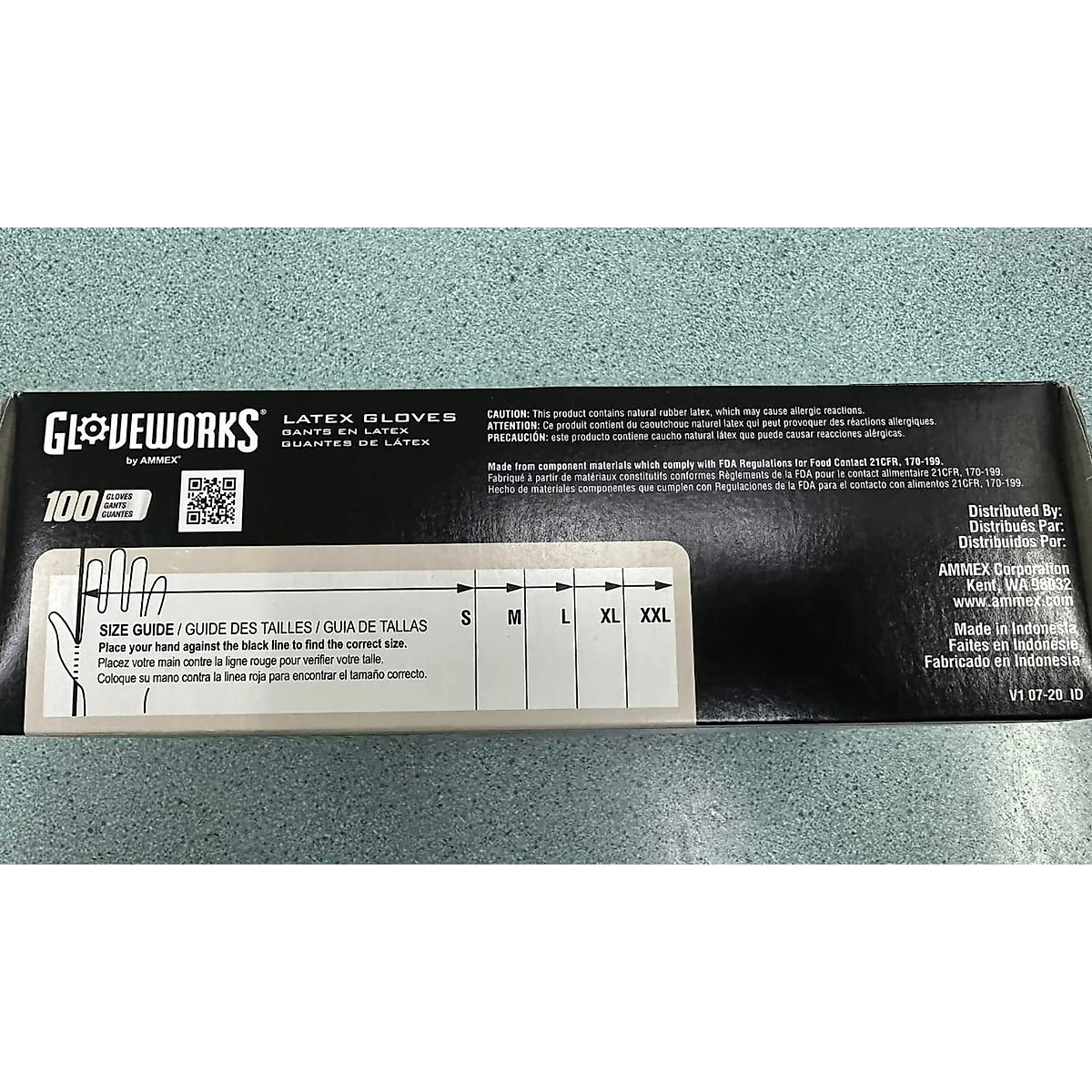 GLOVEWORKS Industrial Yvory Latex Gloves, Box of 100, 4 Mil, Size Xs, (X- Small,) Powder Free, Textured, Disposable, TLF40100 -Box