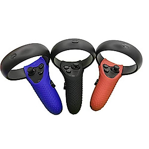 Oculus Quest/rift s Handle Silicone Cover Protective Cover Sweat-Proof Frosted VR Handle Cover (Black)
