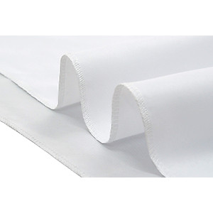 GEFEII Kitchen White Tablecloth 90 inch Round Tablecloths Solid Polyester Table Cloth for Wedding Party Restaurant Banquet Dining Buffet Table Picnic Decorations (Round-90 inch, White)