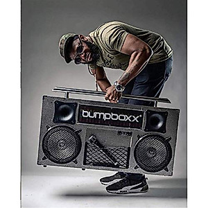 Bumpboxx Bluetooth Boombox Freestyle V3s NYC Graffiti | Old School Wireless Boombox with Bluetooth Speaker | Includes Rechargeable Battery for 12 Hours of Music, Remote & Wireless Microphone