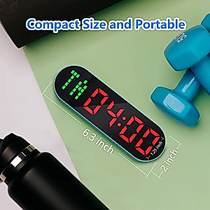 LUCORB Portable Gym Timer for Home Gym, Interval Workout Timer Countdown Stopwatch with Time Progress Bar/Rounds, Easy to Use Fit Boxing Tabata HIIT Emom Fitness