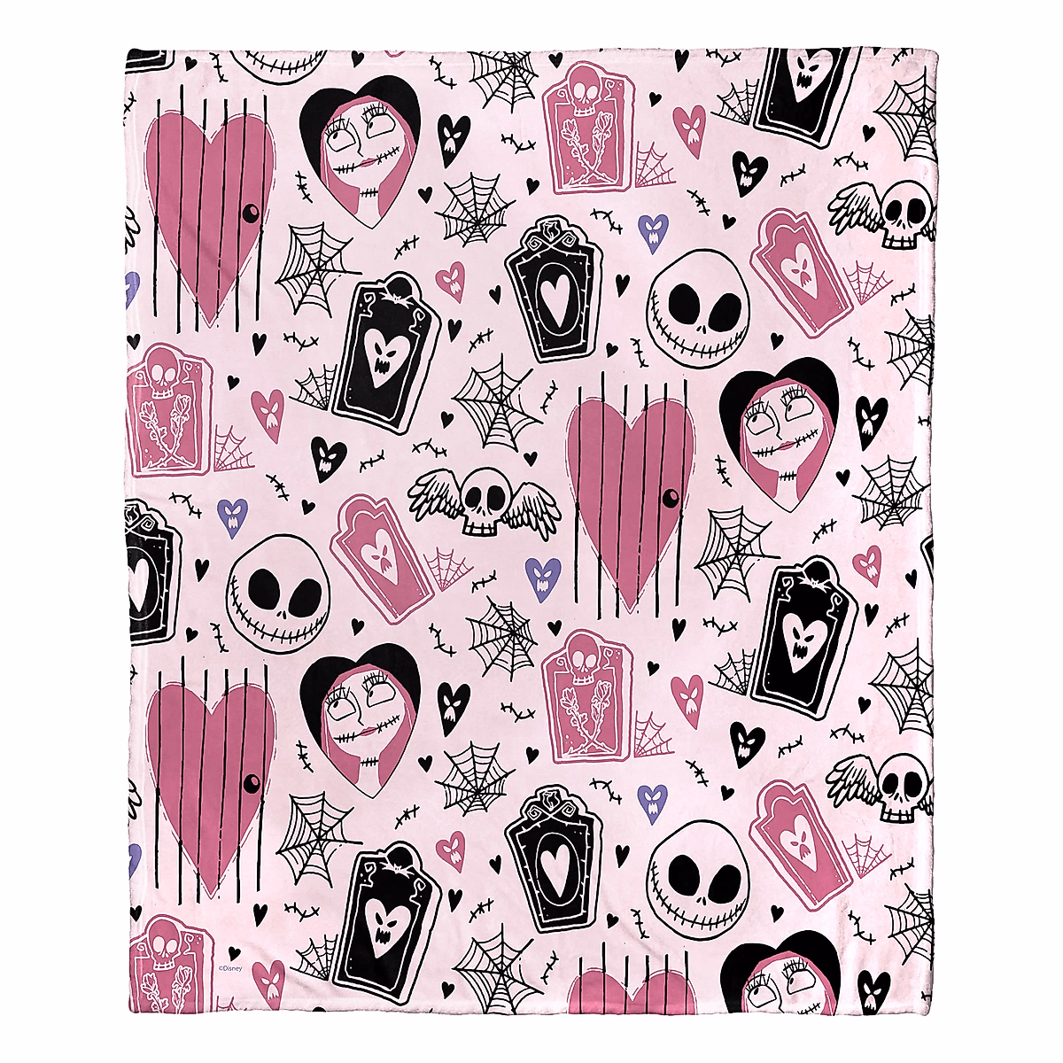 Northwest Nightmare Before Christmas Silk Touch Throw Blanket, 50" x 60", Valentines Pattern