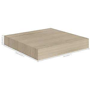 BaraSh Wall Shelf Oak 9.1"x9.3"x1.5" MDF Shelves Wall Decor Living Room Shelving Wall Mounted Shelves for Wall