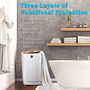 TMWINGS Towel Warmers for Bathroom Bucket，Luxury Large Spa Towel Hot Warmer Bucket Style-Hot Towels in 10 Minutes-Fits Up to Two Oversized Towels - Bathrobe, Towel, Blanket-Yellow