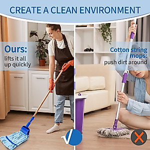 4 Pack - Large Microfiber Tube Mop 400GSM - Heavy Duty Industrial Wet Mop Head Refill,Commercial, Thick Fiber, Replacement Heads, Extra Absorbent