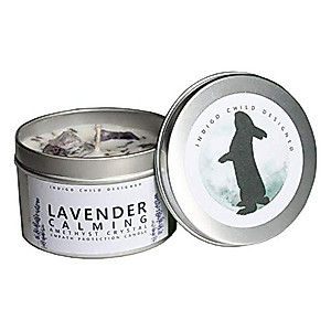 Empath Protection 8 Oz. Candle, Calming Lavender and Amethyst Crystals