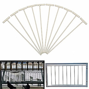 10pcs Pigeon Bird Entrance Trap One-Way Window Door Curtain Iron T Bars