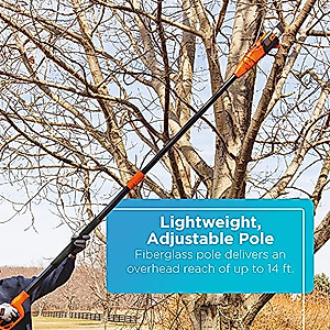 BLACK+DECKER 20V Max Pole Saw for Tree Trimming, Cordless, with Extension up to 14 ft., Bare Tool Only (LPP120B)
