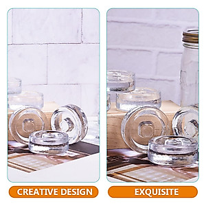 1PC Pickling Kit Glass Weights with Easy Grip Handle for Canning Supplies, Fermenting Weights for Pickling and Canning, Heavy Fermenting Lids Kit for Wide Mouth Mason Jar