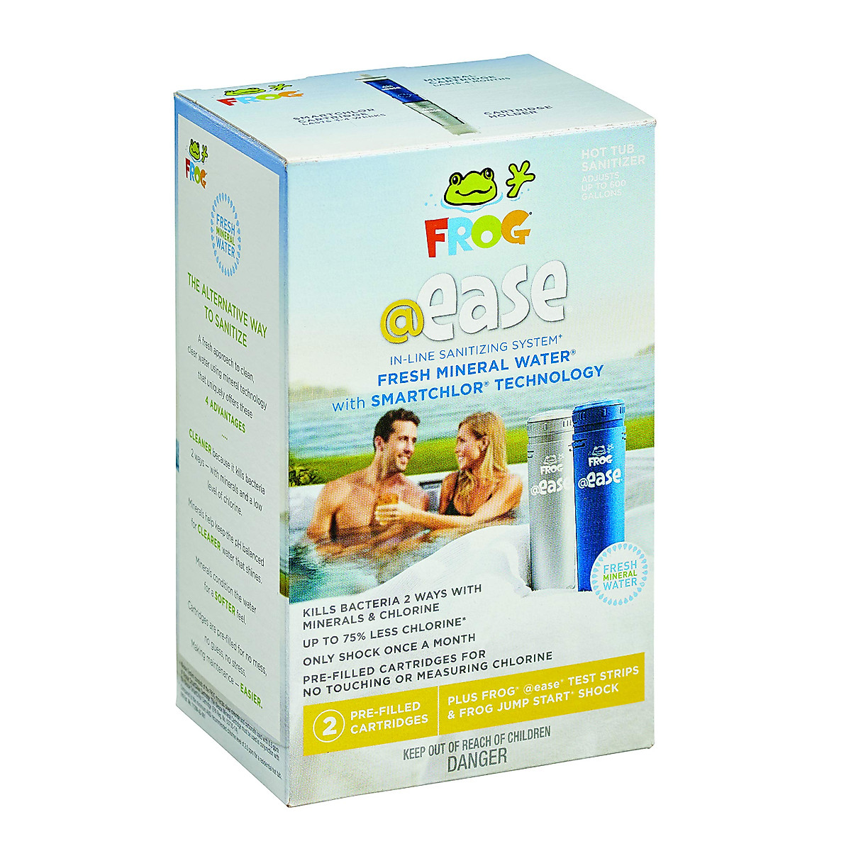 FROG @Ease in-Line Sanitizing System for Hot Tubs, for use in Marquis Spas, Caldera Spas, Artesian Spas and Hot Springs Spas up to 600 gallons, Hot Tub Sanitizer, Cyanuric Acid Free