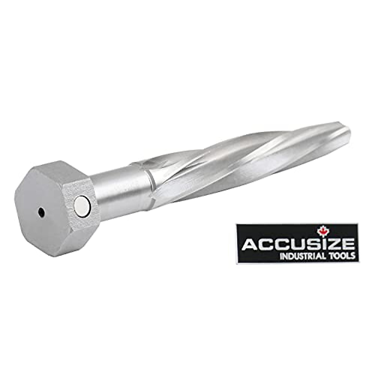 Accusize Industrial Tools 13/16 inch Bridge Reamer, Magnetic Hex Shank, Hss Spiral Flutes Aligning Reamers, Car Reamers, 1523-8035
