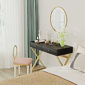 ACME Furniture Acme Coleen Desk, black & Brass Small