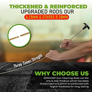 ZONWISH Brass Jags Universal Gun Cleaning Kit with Large Gun Mat and Pen Light -Rifle Kit with Sturdy Travel Case & 100 Cleaning Patches for All Caliber Rifle Pistol Handgun & Shotgun