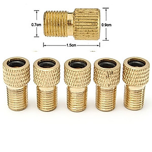 Lucare 5Pcs Presta to Schrader Adaptor Cycle Bike Inflator Tyre Inflator