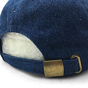 Kangqifen Unisex Ripped Distressed Denim Baseball Cap Trucker Hat Adjustable Navy Blue